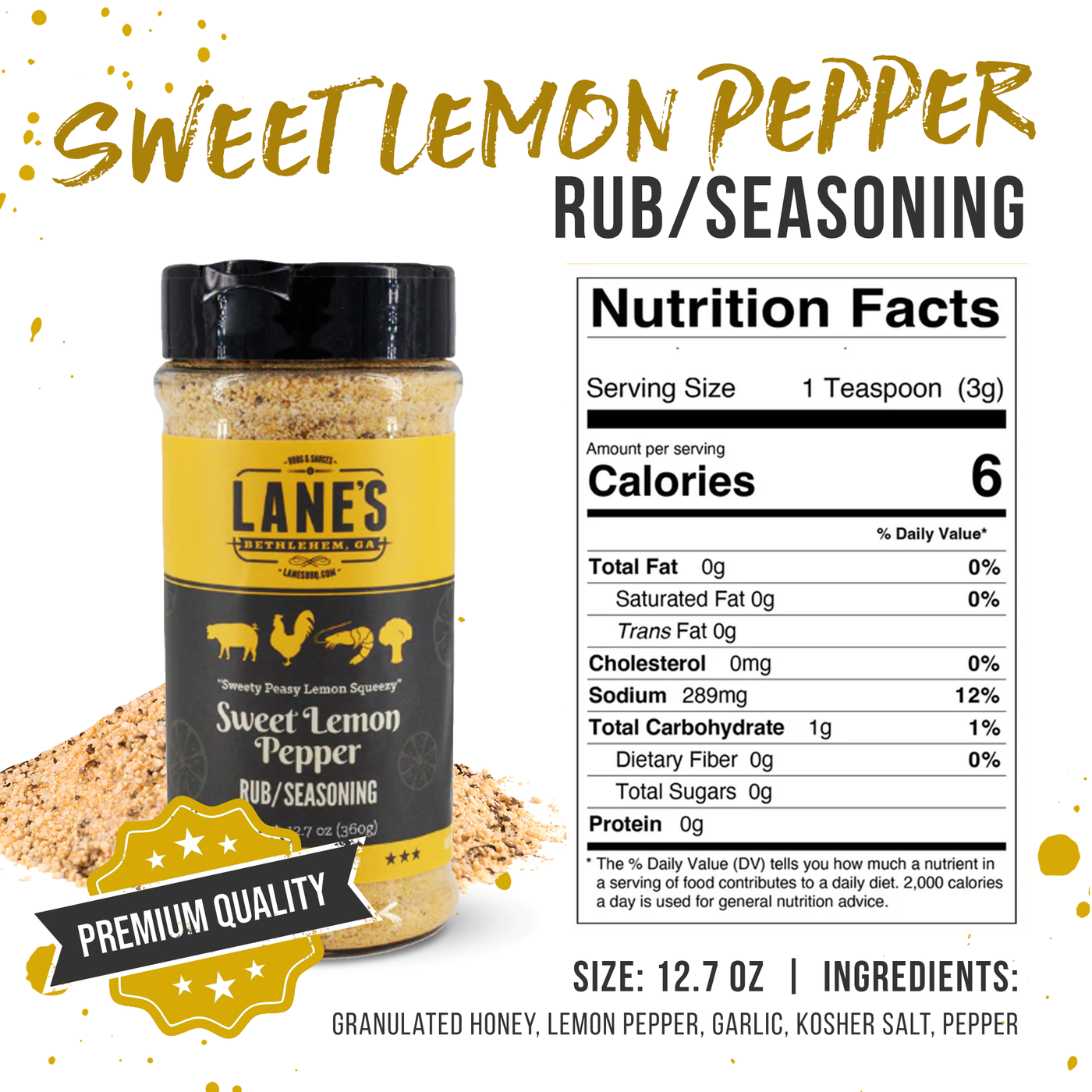 Best Lemon Pepper Rub | Sweet Lemon Pepper Seasoning | Lane’s BBQ