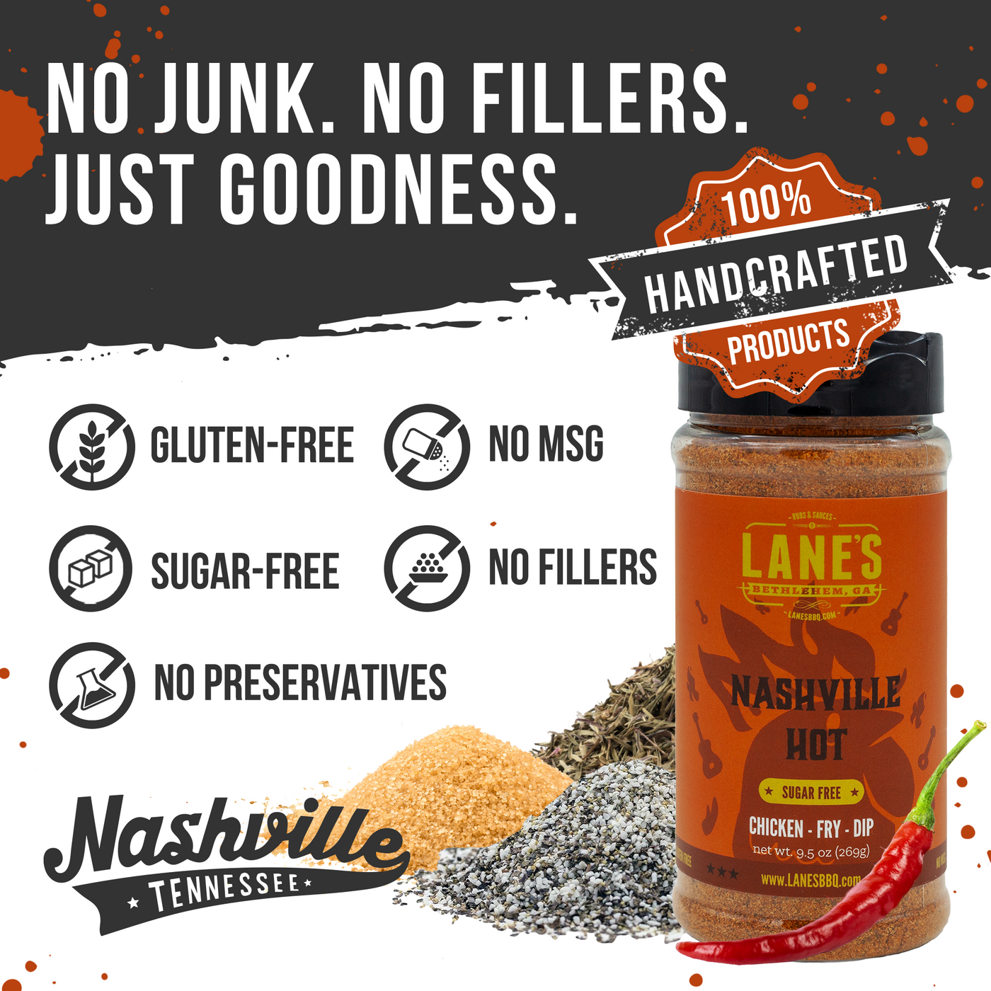 Best Nashville Hot Seasoning | Spicy Chicken Rub | Lane’s BBQ