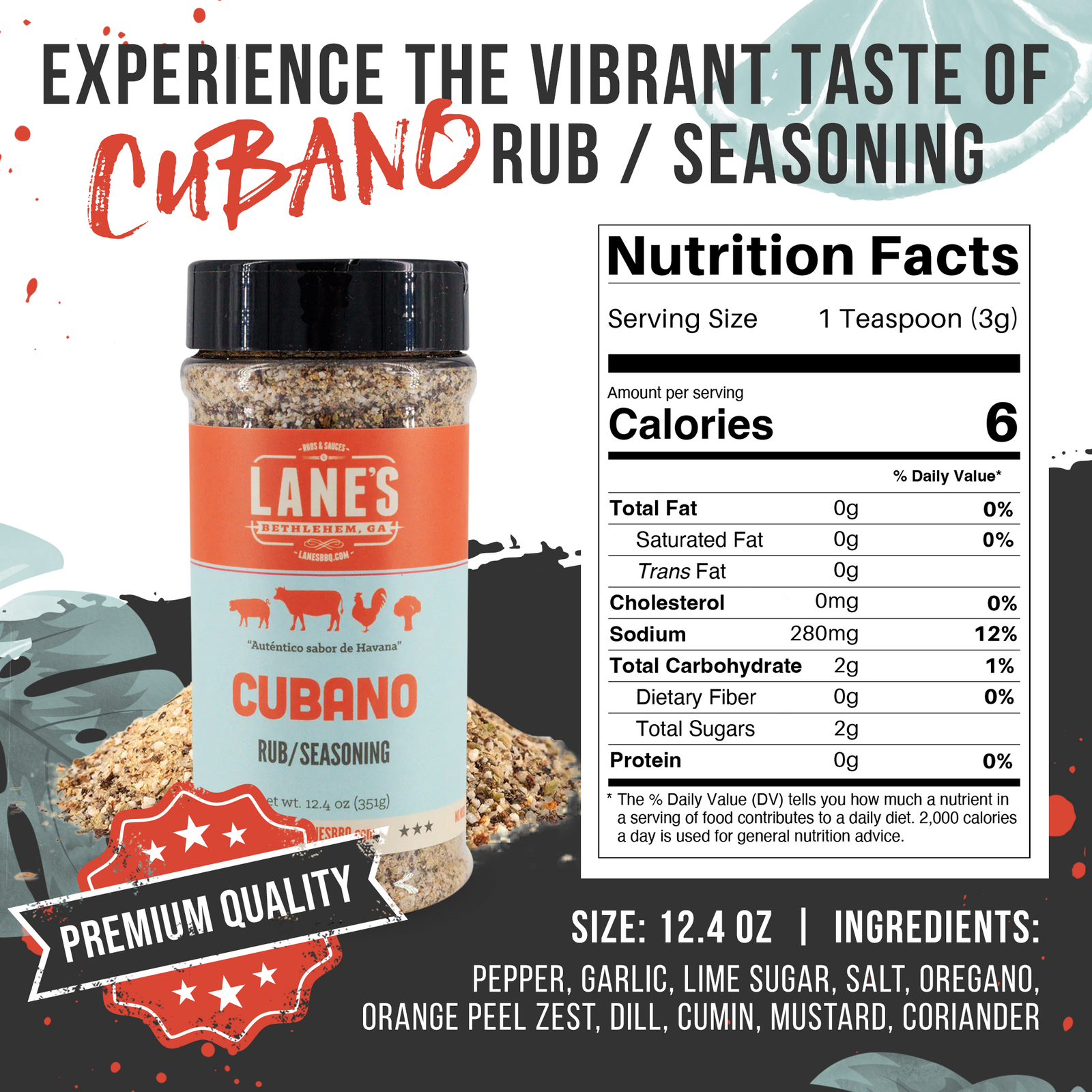 Cubano Rub – Cuban Mojo Citrus Garlic Seasoning | Cuban BBQ Seasoning
