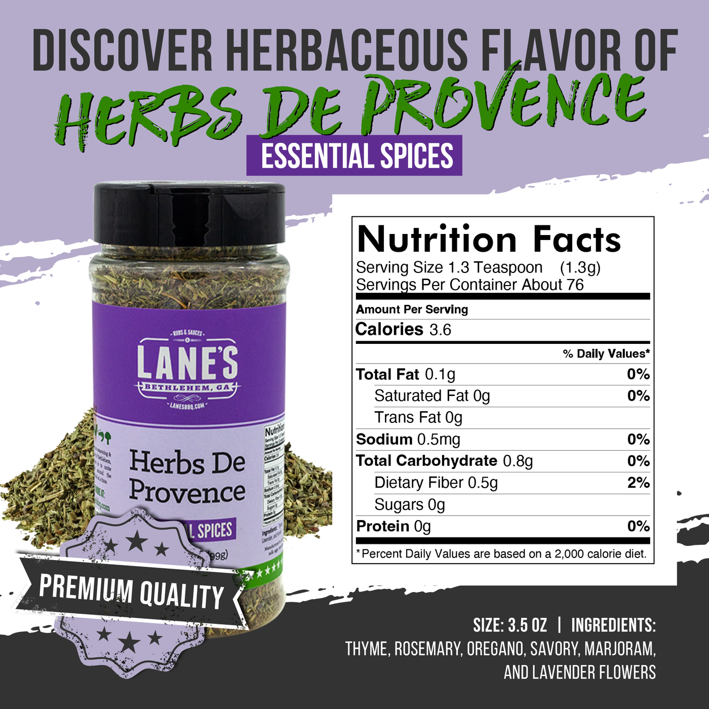 Lane's Herbs de Provence | Kitchen Spices
