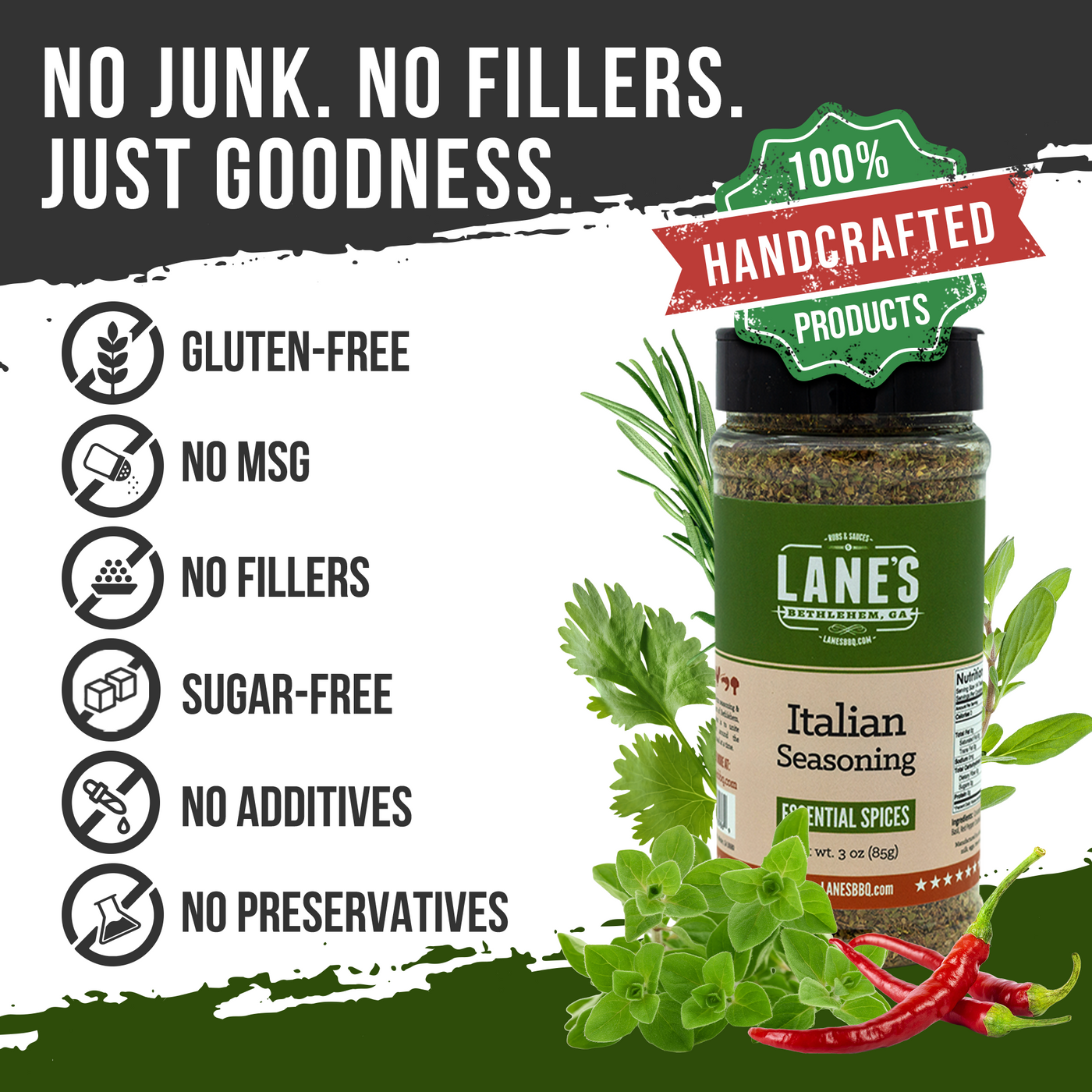 Lane's Italian Seasoning | Italian Herb Blend | Lane's BBQ