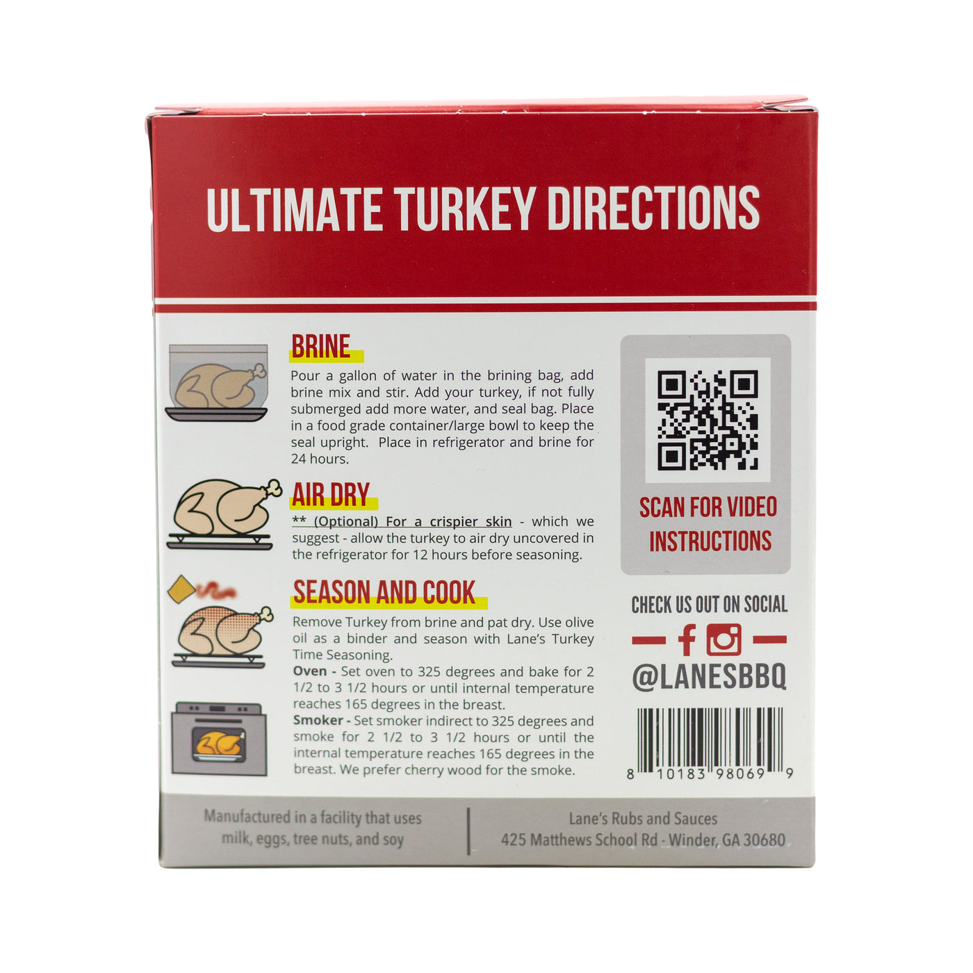 Lane's Ultimate Turkey Brine Kit w/ Bag | Best-Selling Turkey Brine
