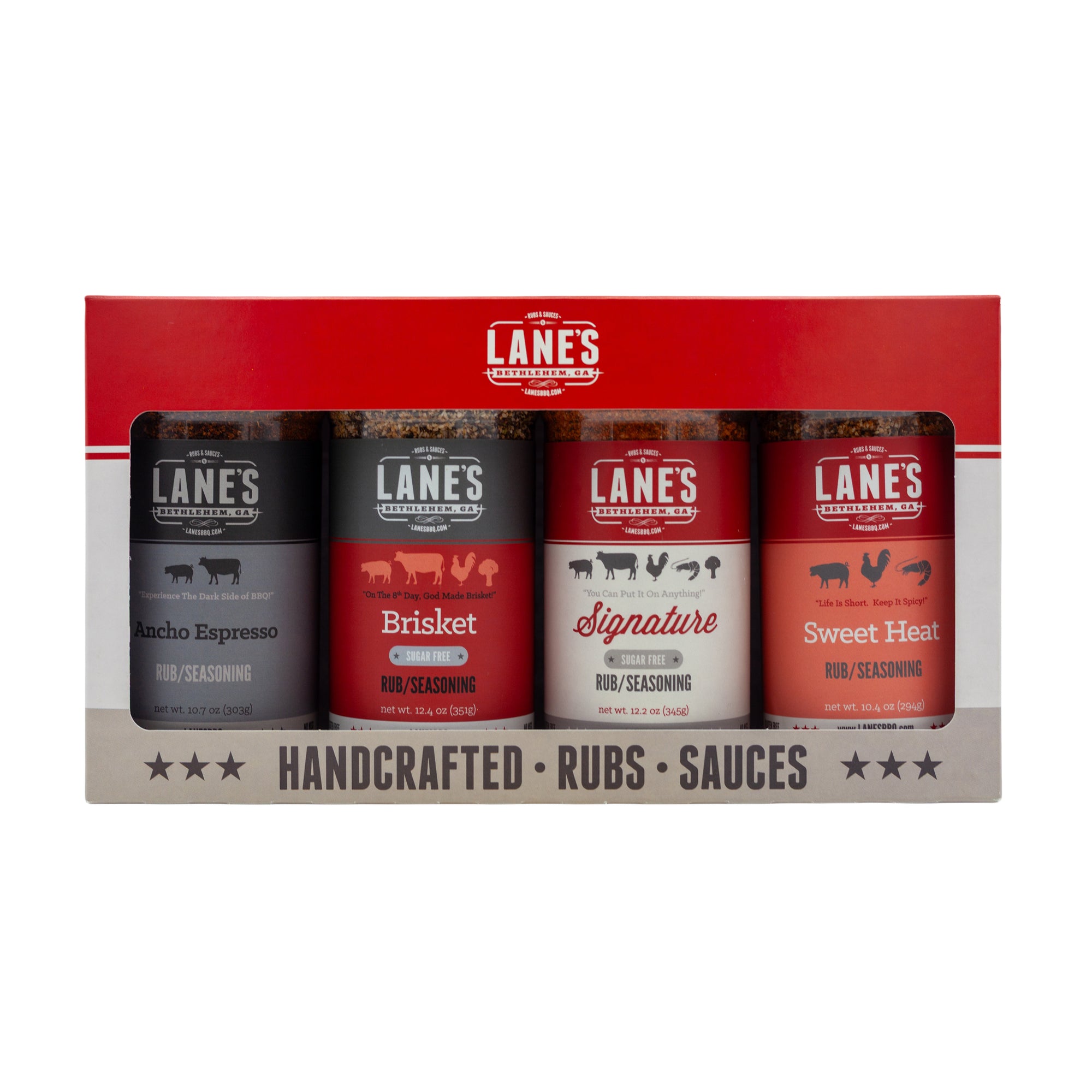 Lane's BBQ Core 4 Rub Set | Seasoning | Grilling | Cooking
