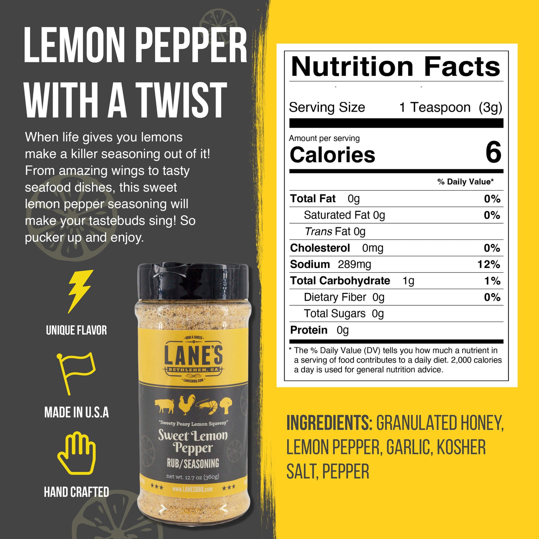 Sweet Lemon Pepper Rub | Seafood | Chicken